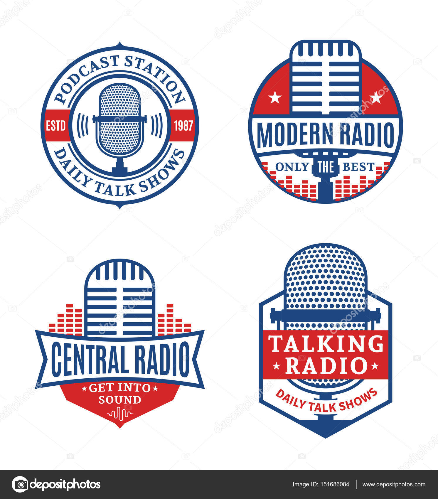 Vector radio logo — Stock Vector © Counterfeit #151686084