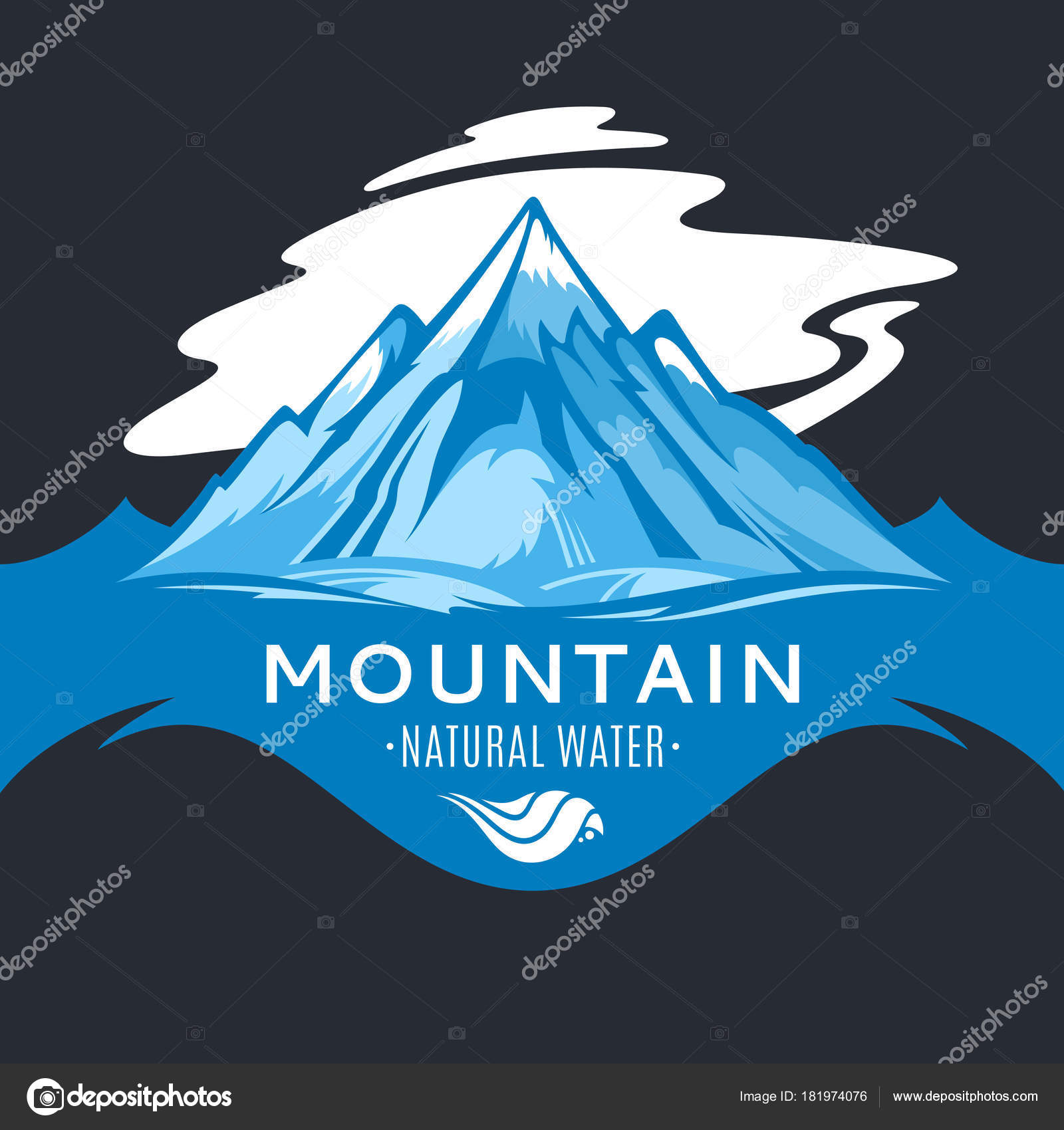 Water Logos With Mountains Mountain Water Logo Vector Art, Icons, And