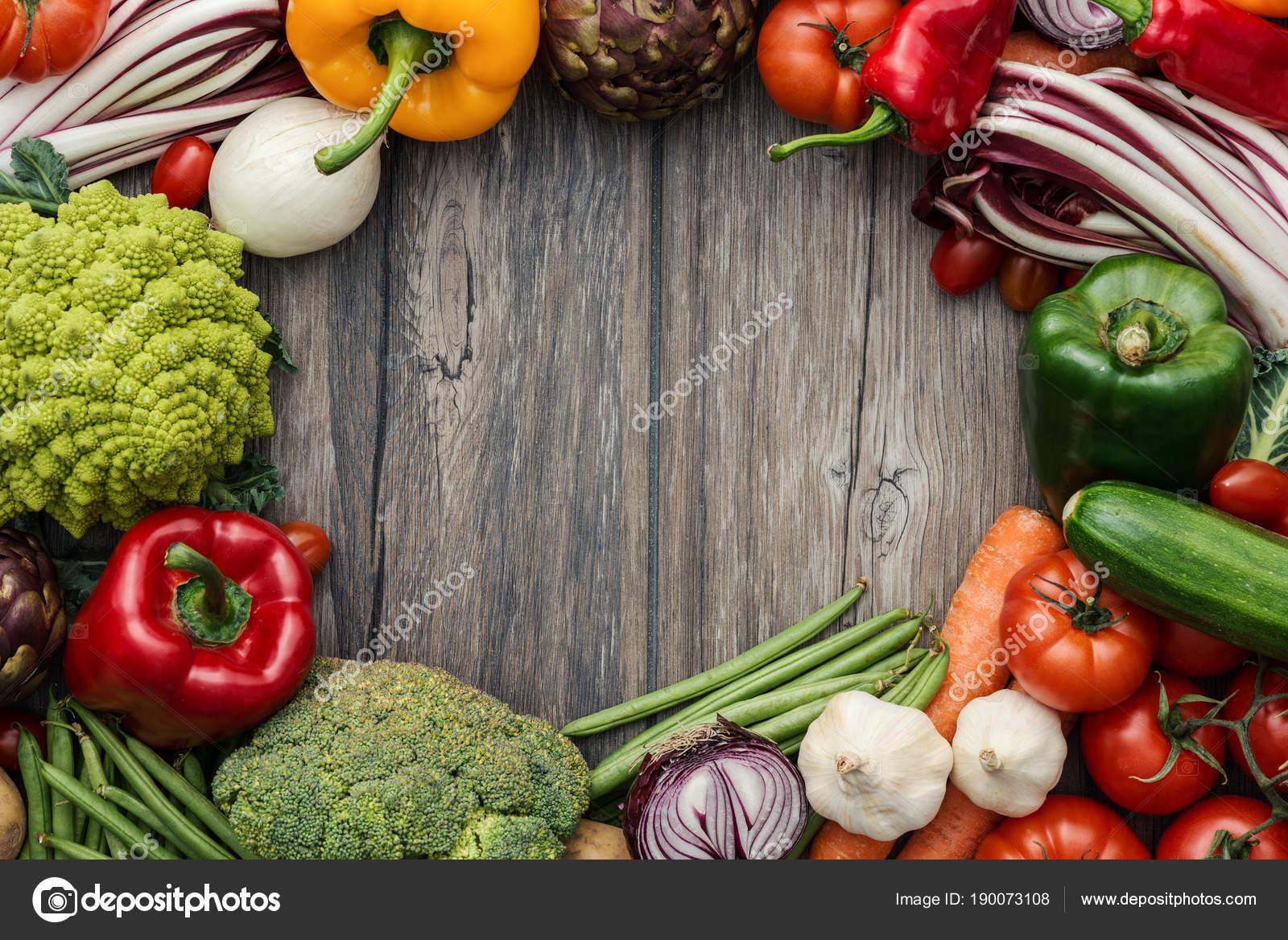 Fresh vegetables frame — Stock Photo © stockasso #190073108