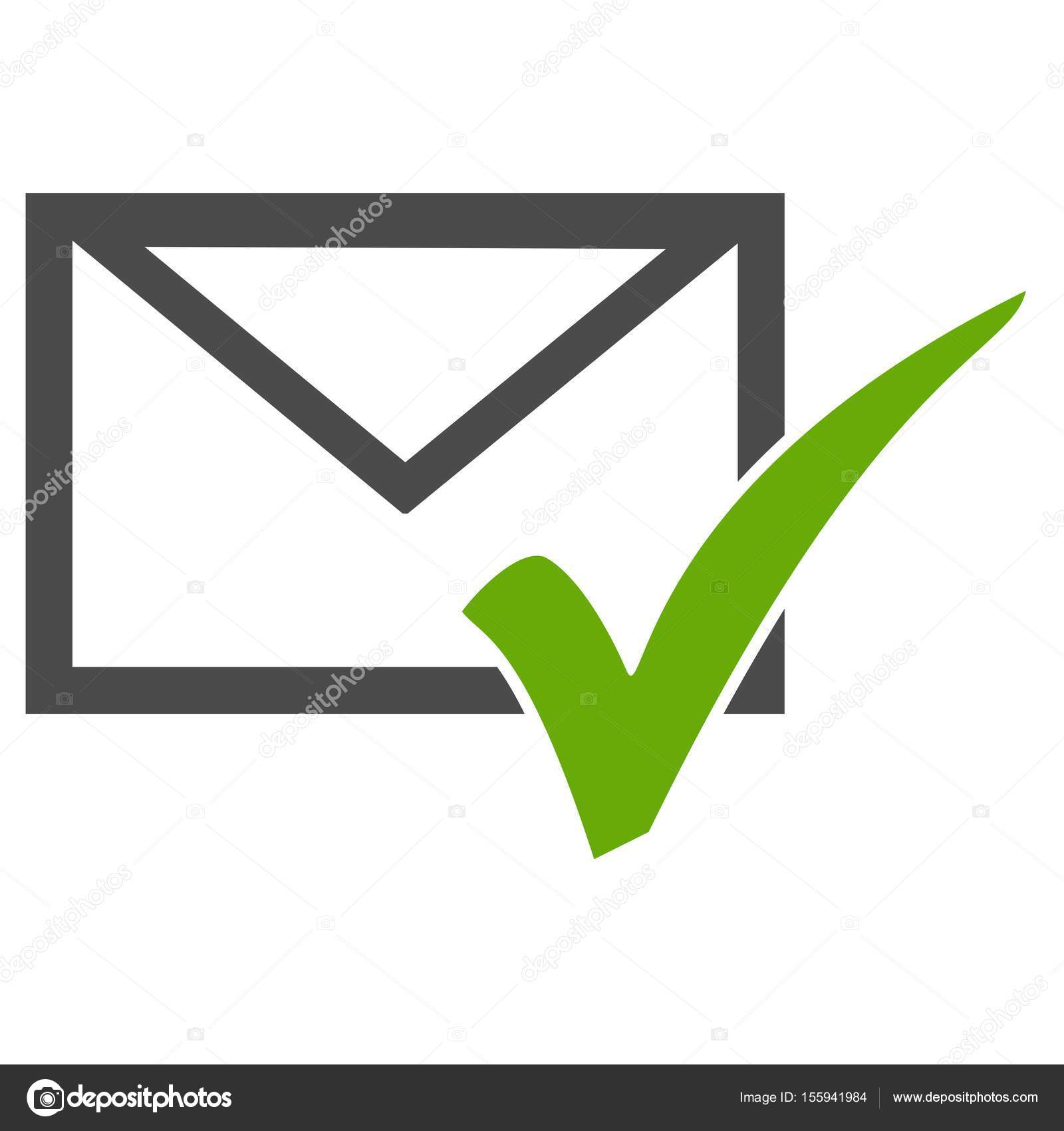 Letter with green tick — Stock Photo © keport #155941984