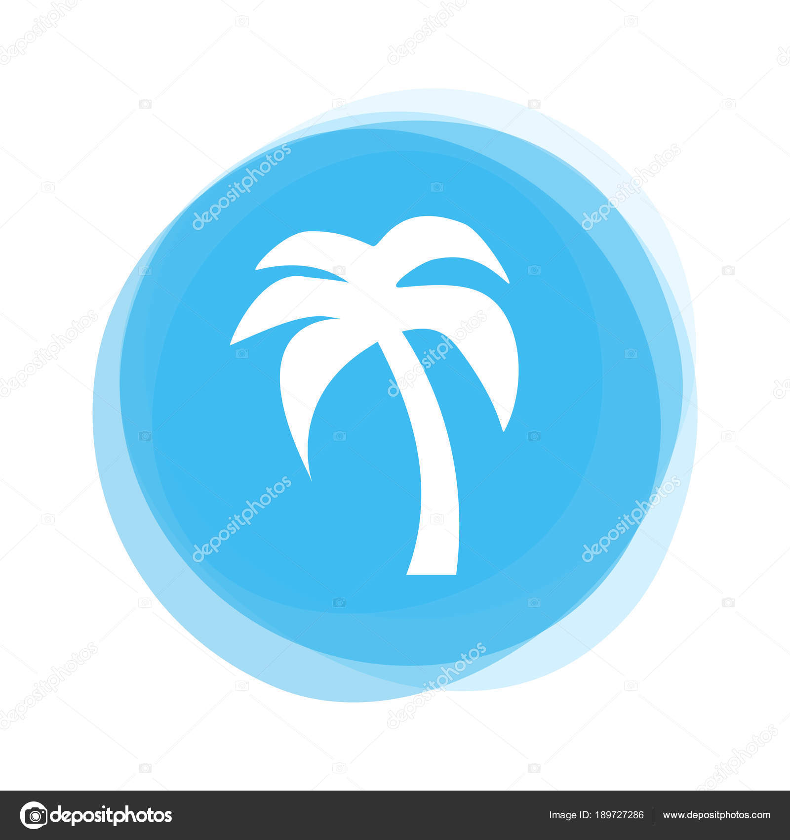 Light blue Button: Palm — Stock Photo © keport #189727286
