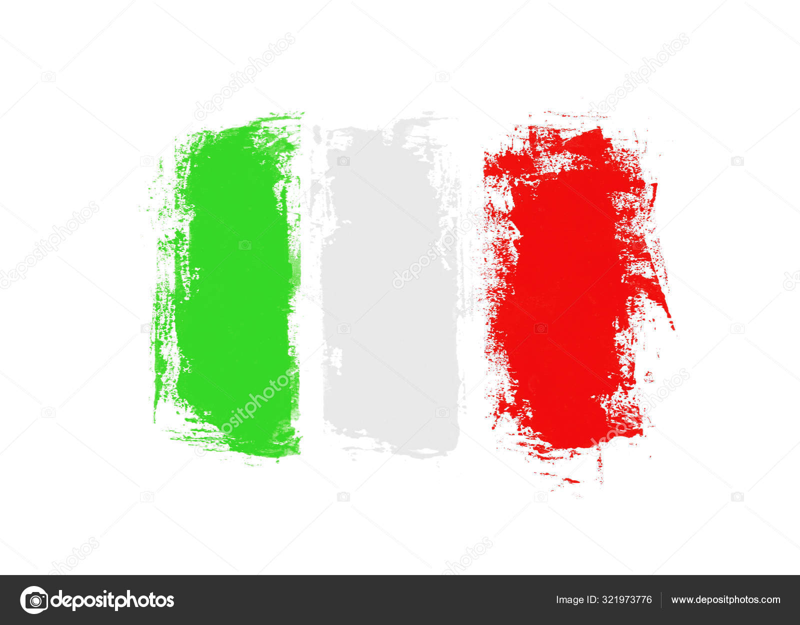 Dirty hand painted flag of Italy — Stock Photo © keport #321973776