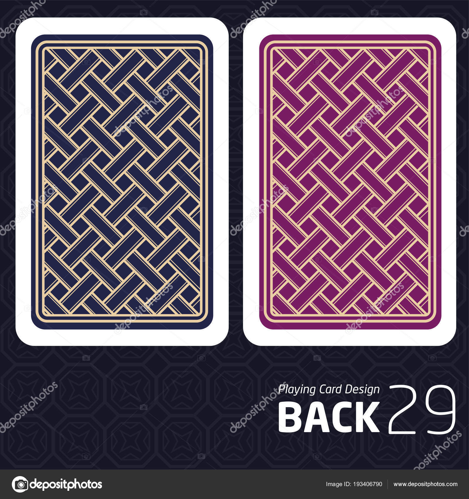 Card Back Abstract Pattern Background Underside Stock Vector by ...