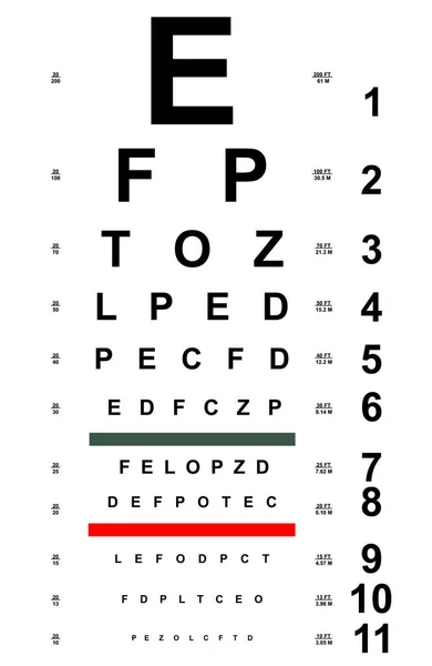 Snellen Eye chart — Stock Vector © kaludov #6901289