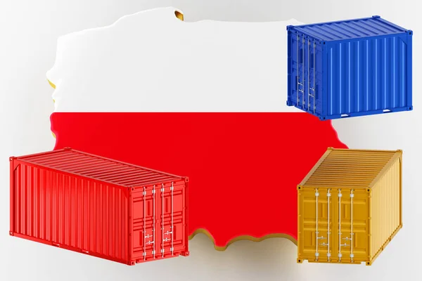 Map of China land border with flag. Freight shipping in containers. 3d rendering Stock ...