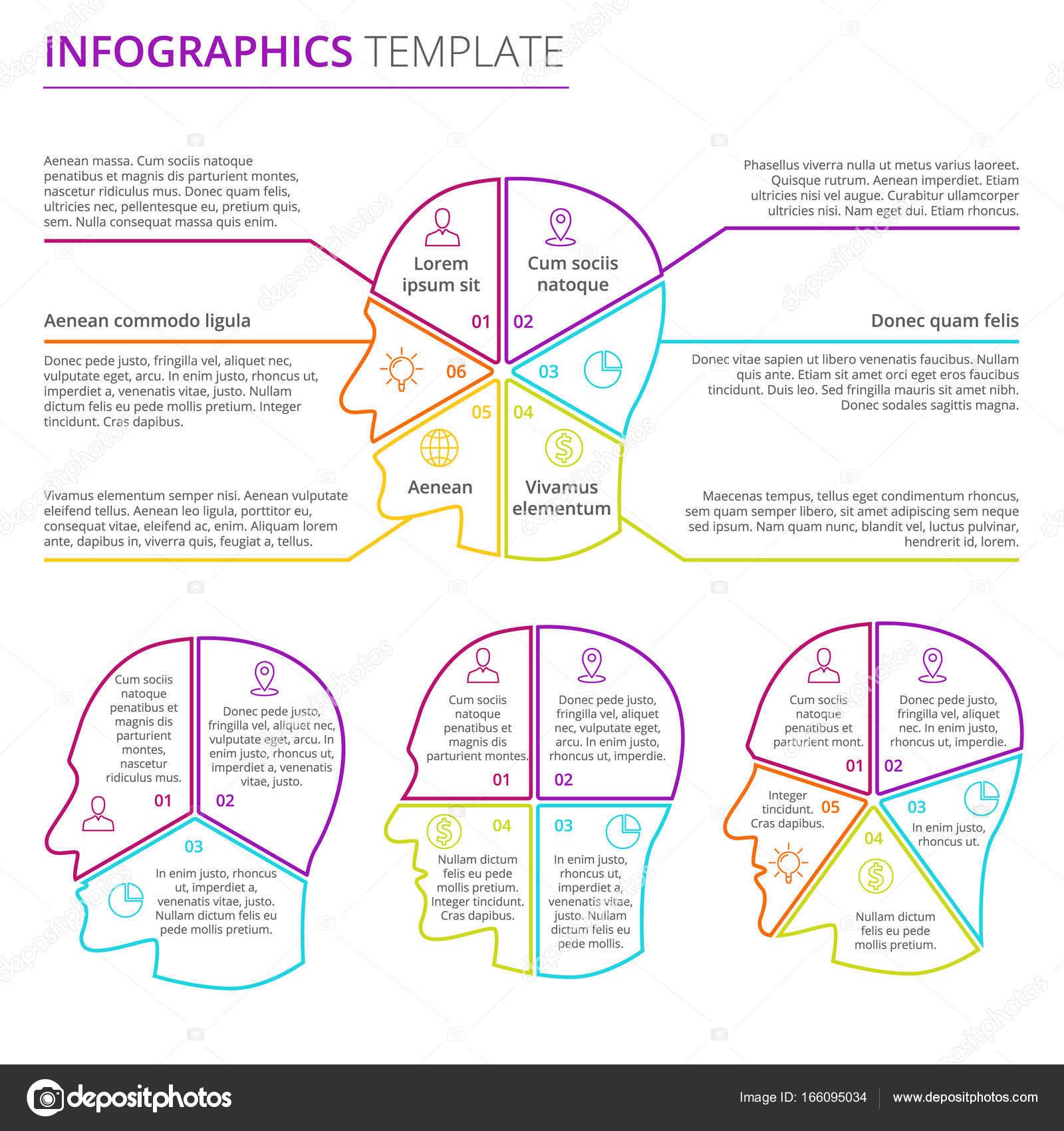 Infographic template with bright colors Stock Vector Image by ©Vitalex ...