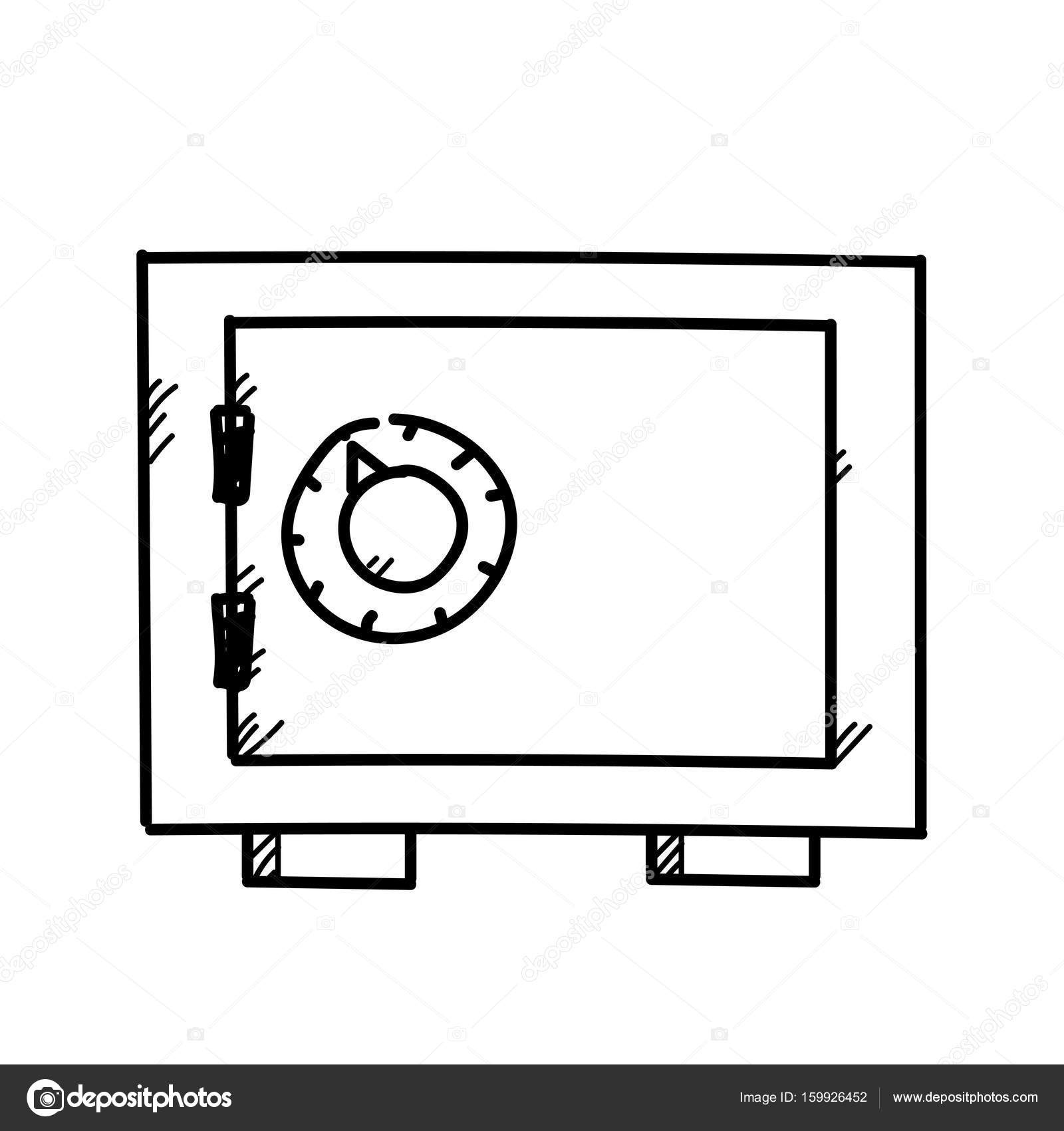 Safe freehand drawing illustration on white background — Stock Photo ...