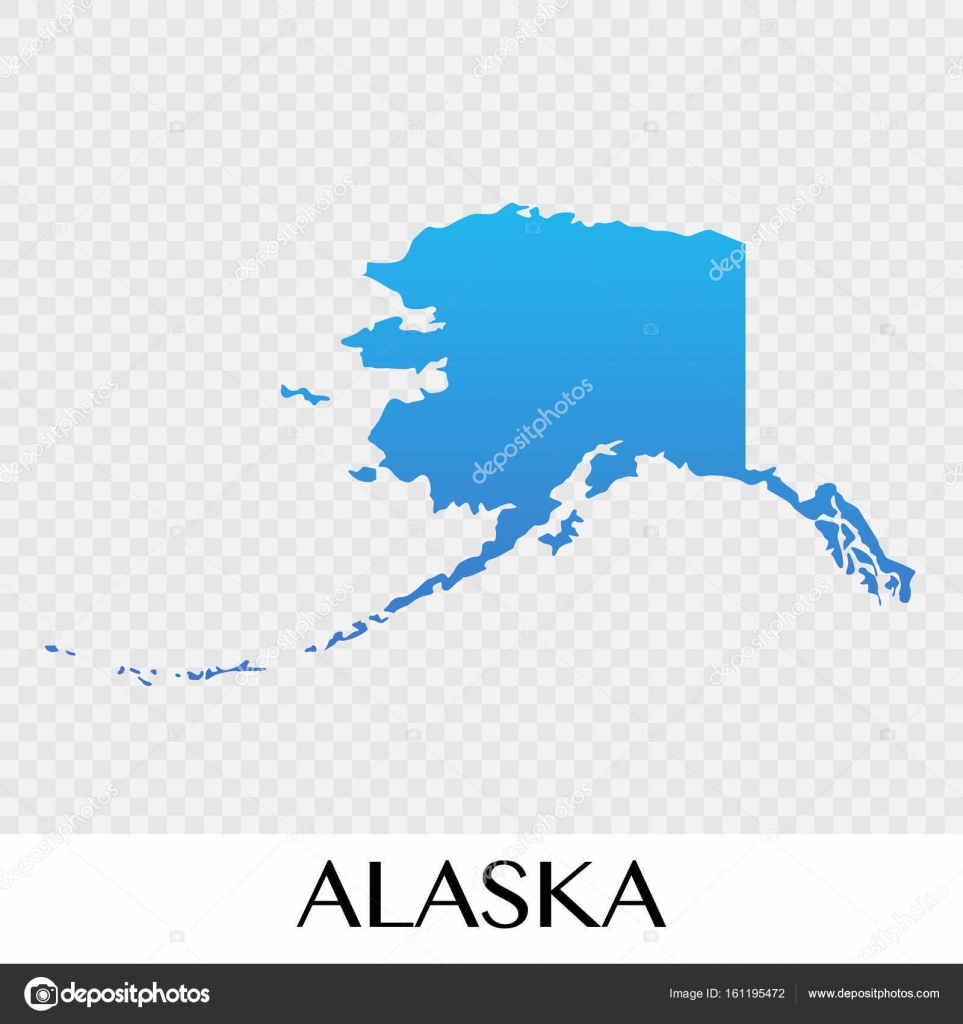 Alaska map in North America continent illustration design Stock Vector ...