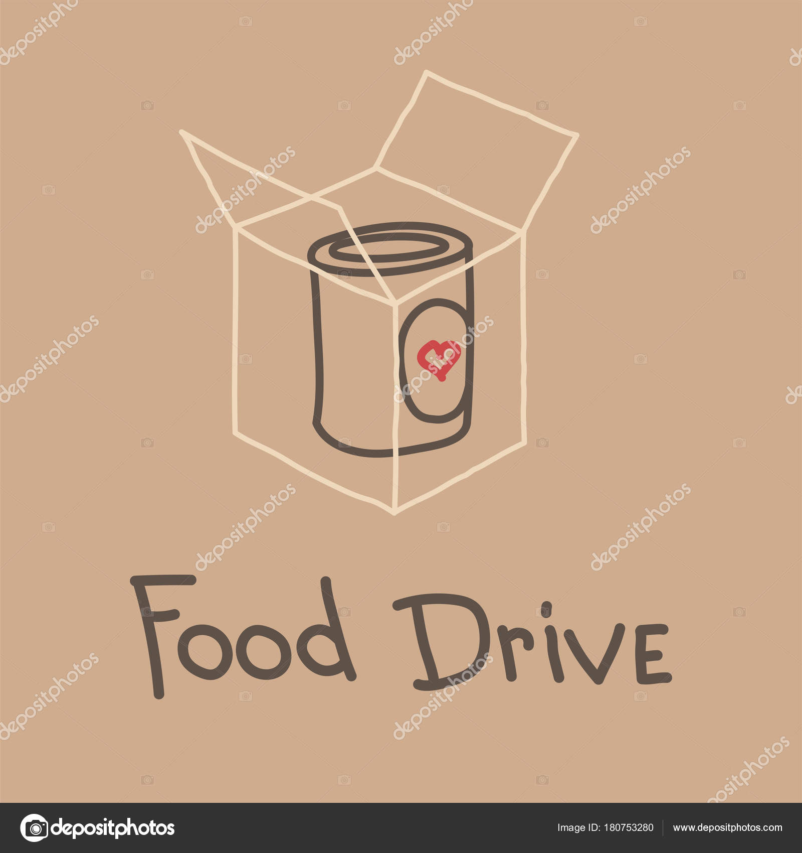 Movimiento de caridad Food Drive, ilustración vectorial Vector de stock ...
