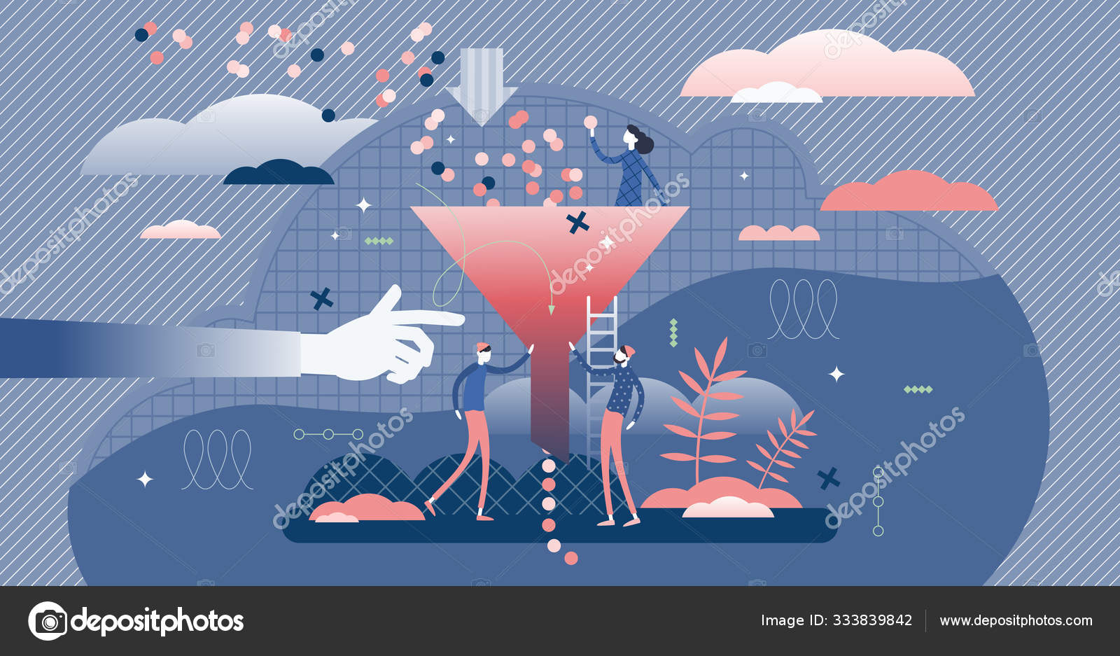 Bottleneck business management problem concept Stock Vector Image by ...