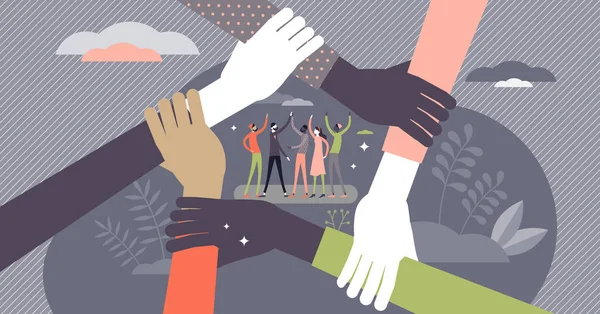 Segregation vector illustration. Flat tiny diversity sorting person ...