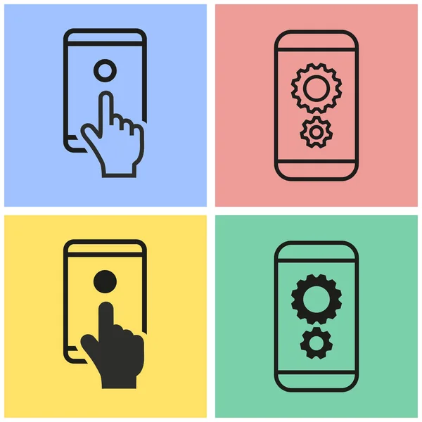 Digital interaction icon set. — Stock Vector © lovemask #169273090