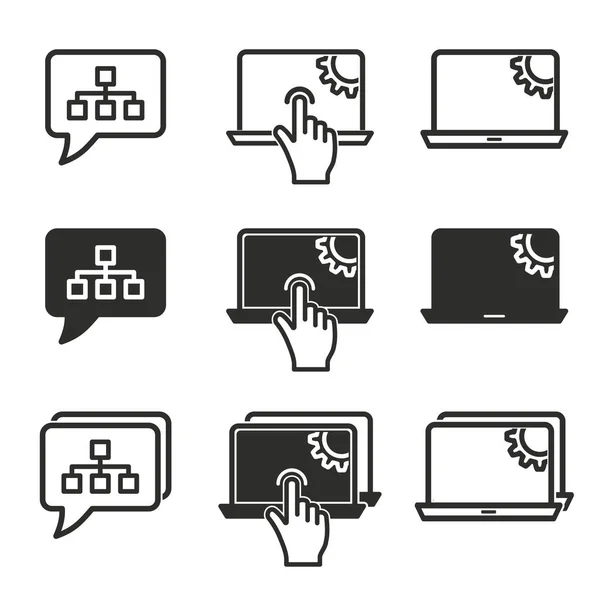 Digital interaction icon set. — Stock Vector © lovemask #169273090