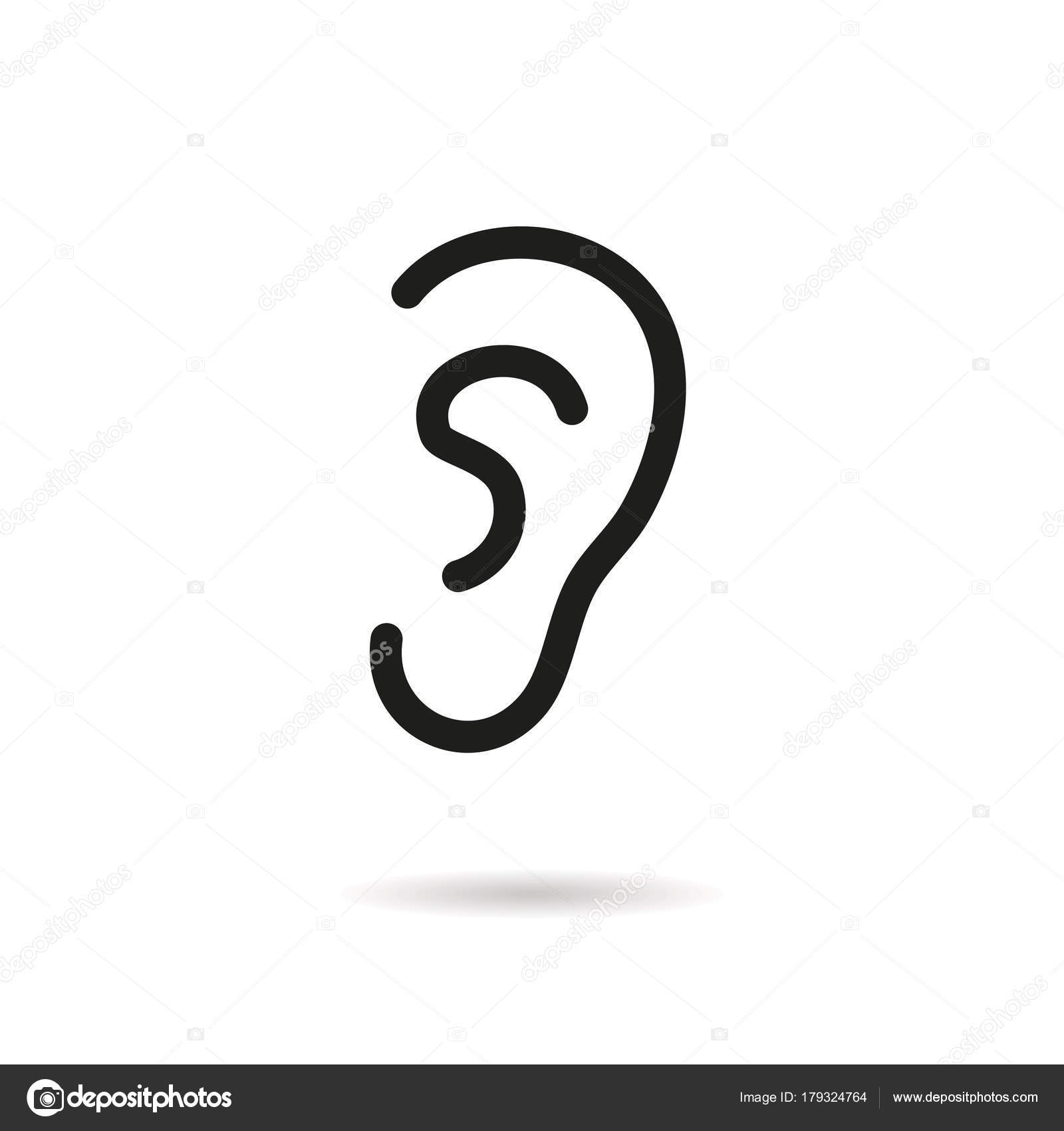 Ear line vector icon. ⬇ Vector Image by © lovemask | Vector Stock 179324764