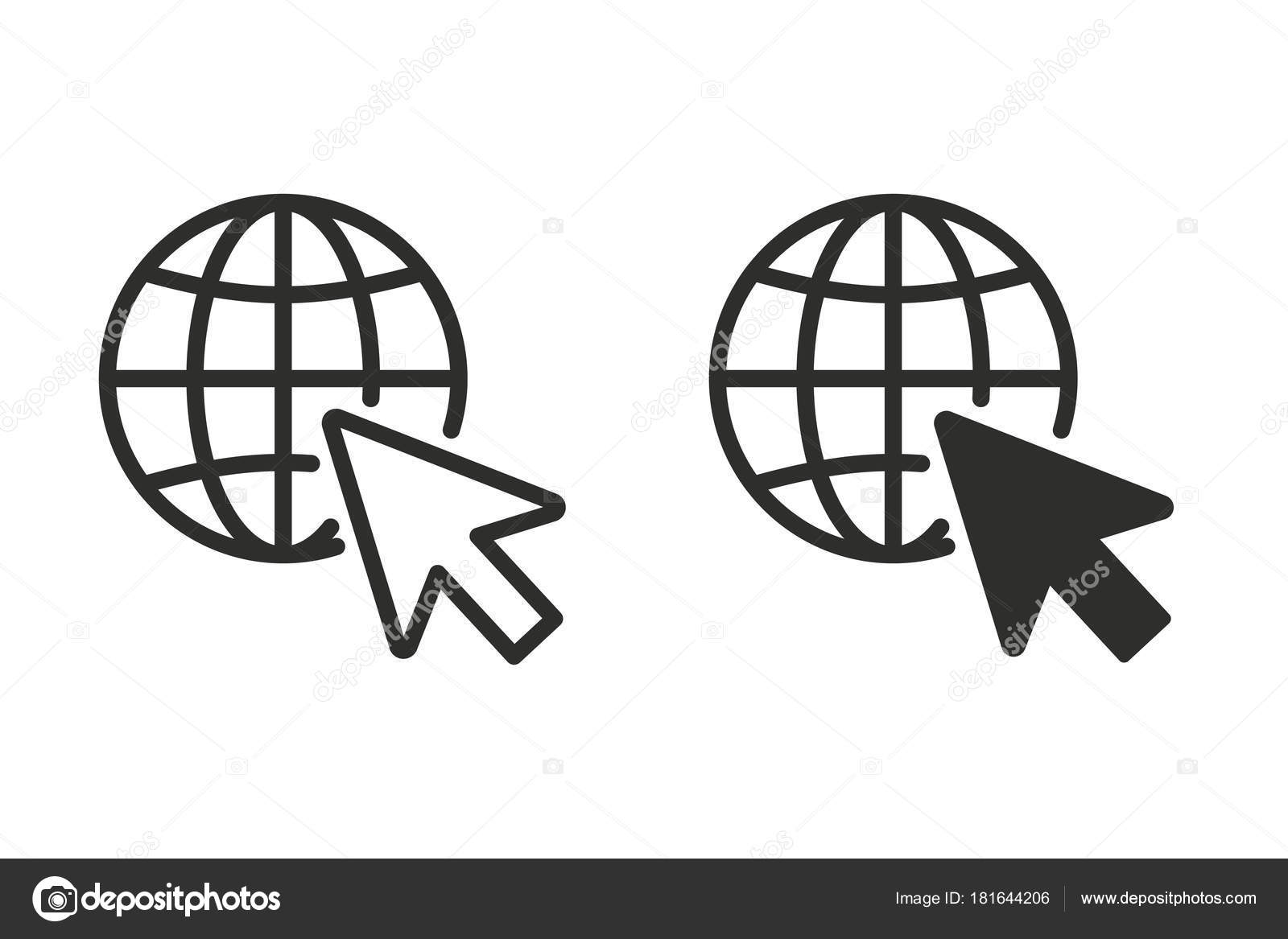 Click Vector Icon Black Illustration Isolated White Background Graphic ...