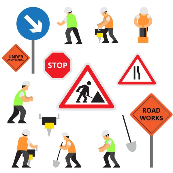 Road work icon or logotype Stock Vector by ©manjuna 156763442