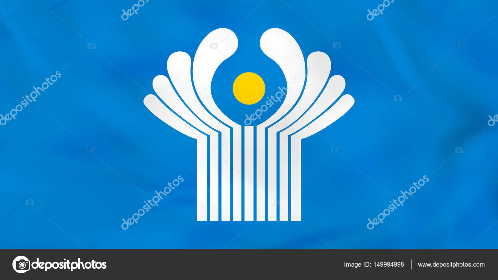 CIS waving flag. CIS national flag background texture. Stock Vector ...