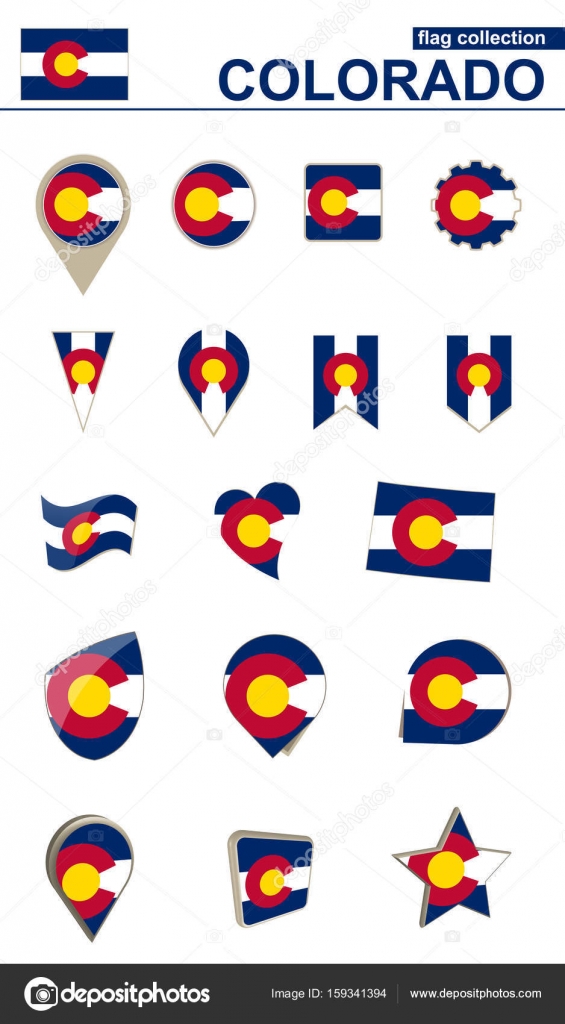 Colorado Flag Collection. Big set for design. Stock Vector by ©boldg ...