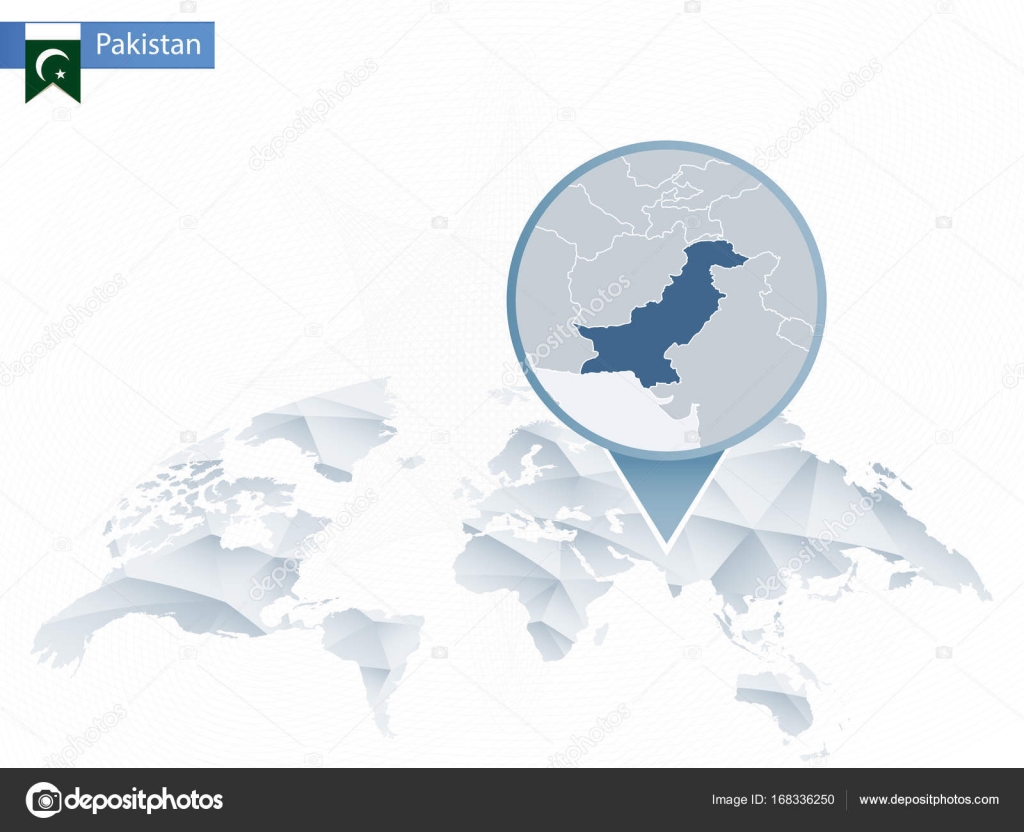Mapa del mundo redondeado abstracto con el mapa detallado fijado de ...