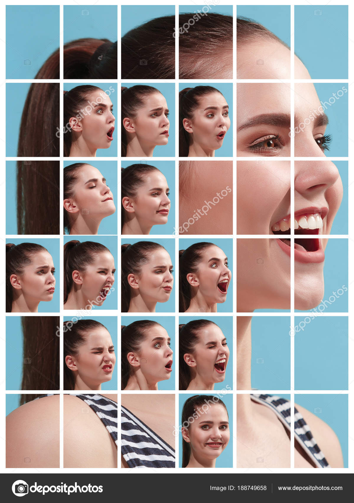 Happy Human Faces Collage