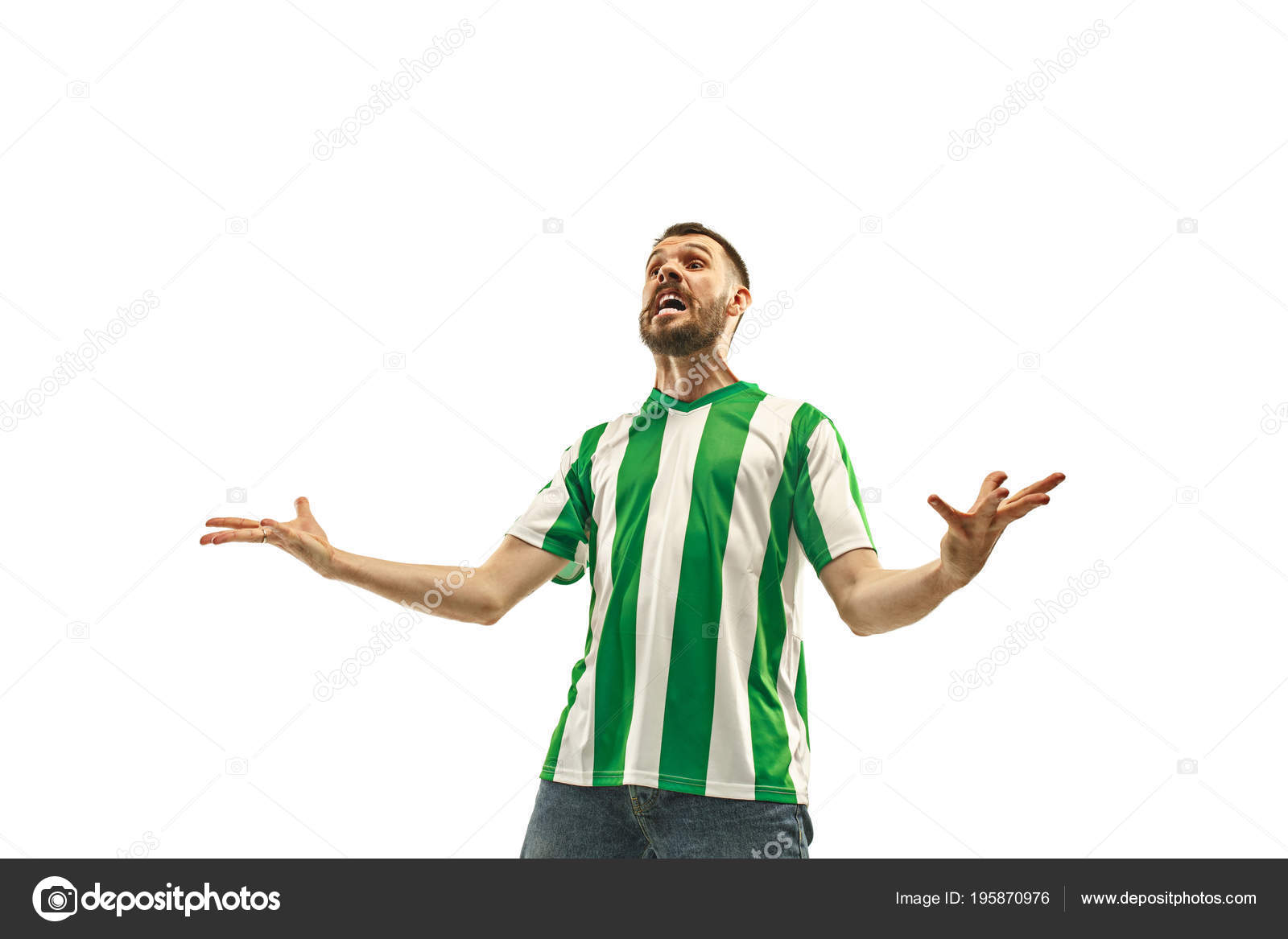 Irish fan celebrating on white background Stock Photo by ©vova130555 ...