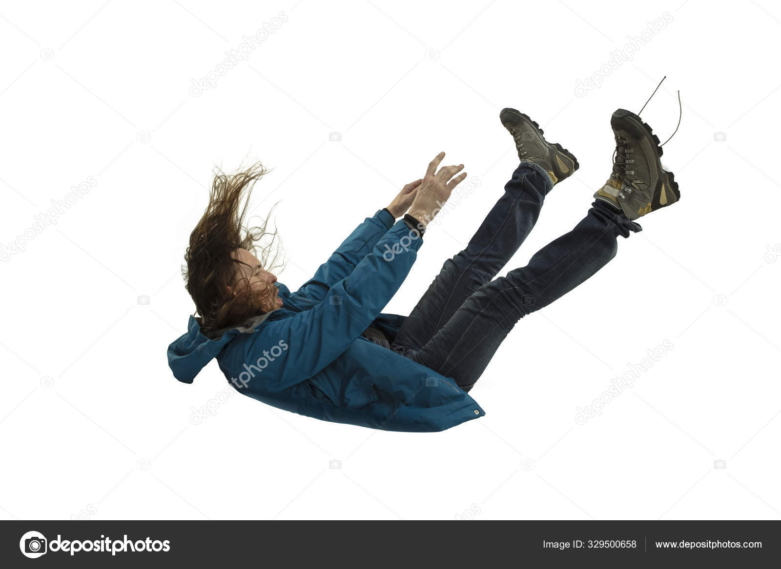 Scared Guy Falling