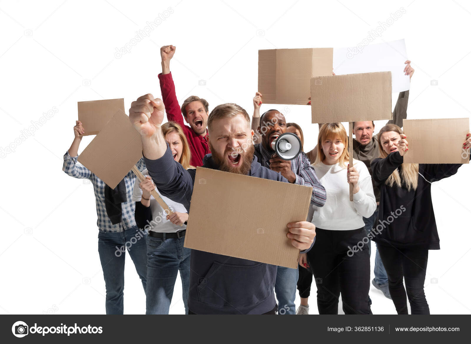 Group Of People Shouting