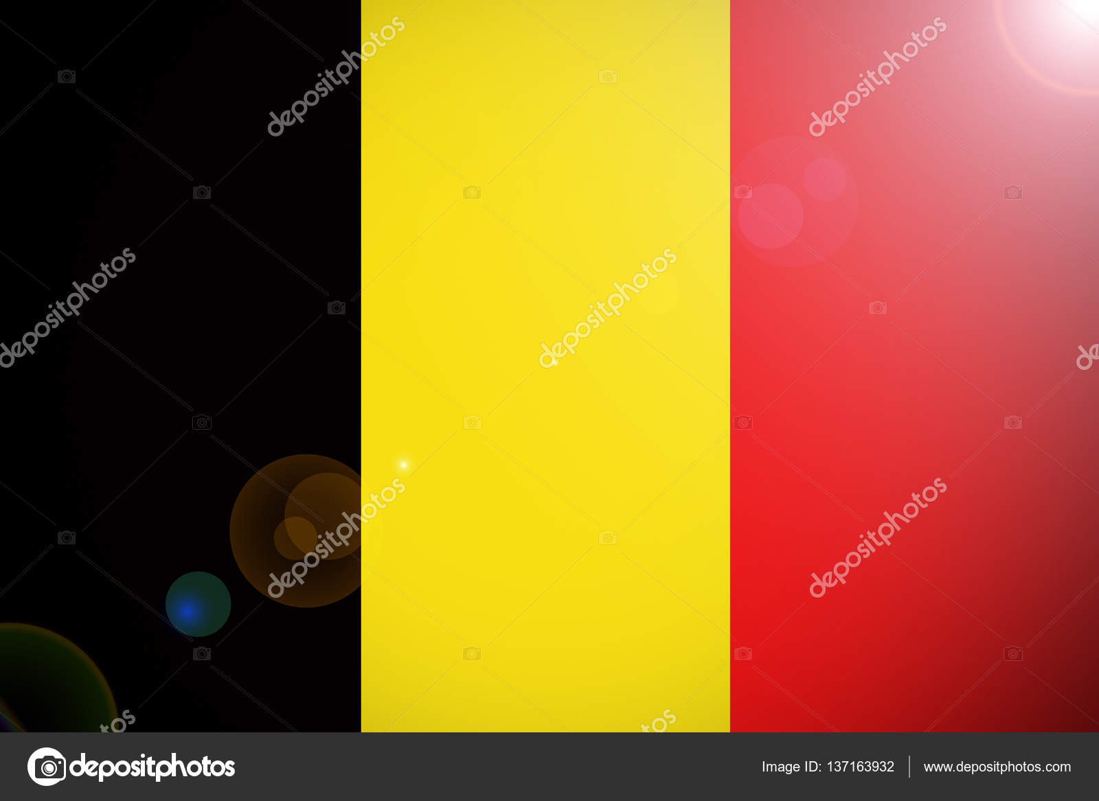 Belgium flag 3D illustration symbol , 3D — Stock Photo © Wacharak ...