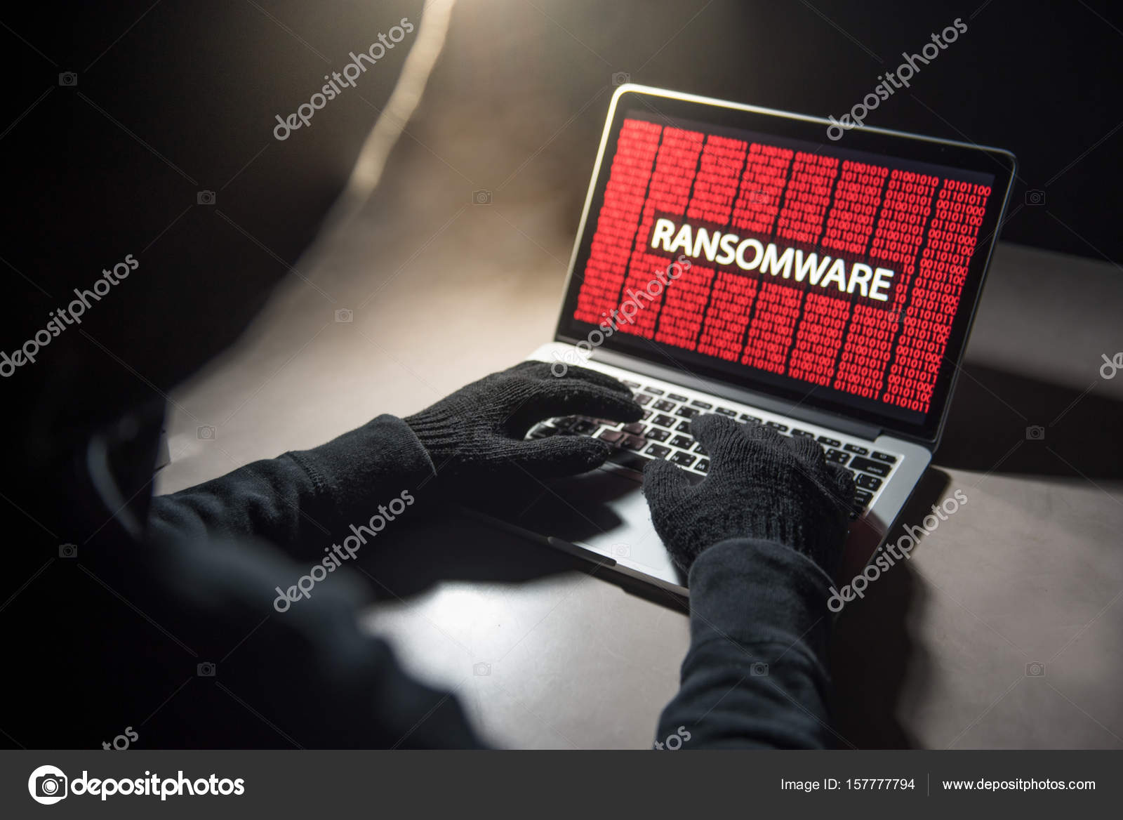 Male hacker hacking into computer operating system Stock Photo by ...