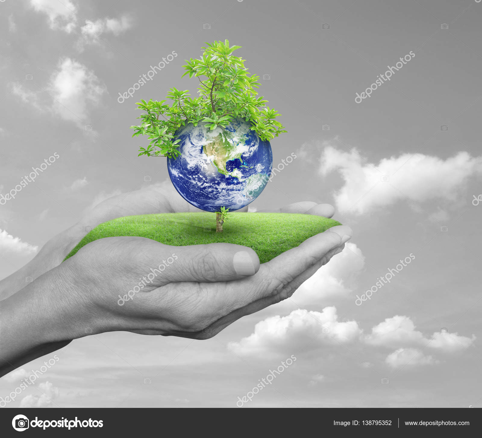 Save the earth concept, Elements of this image furnished by NASA ...