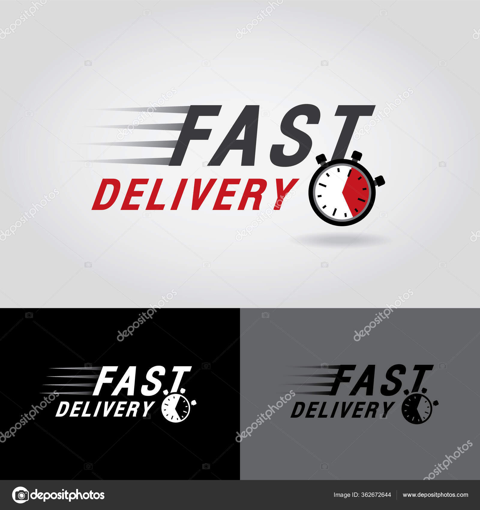 Fast Delivery Logo Food Delivery Icon Symbol Vector Illustration Stock ...