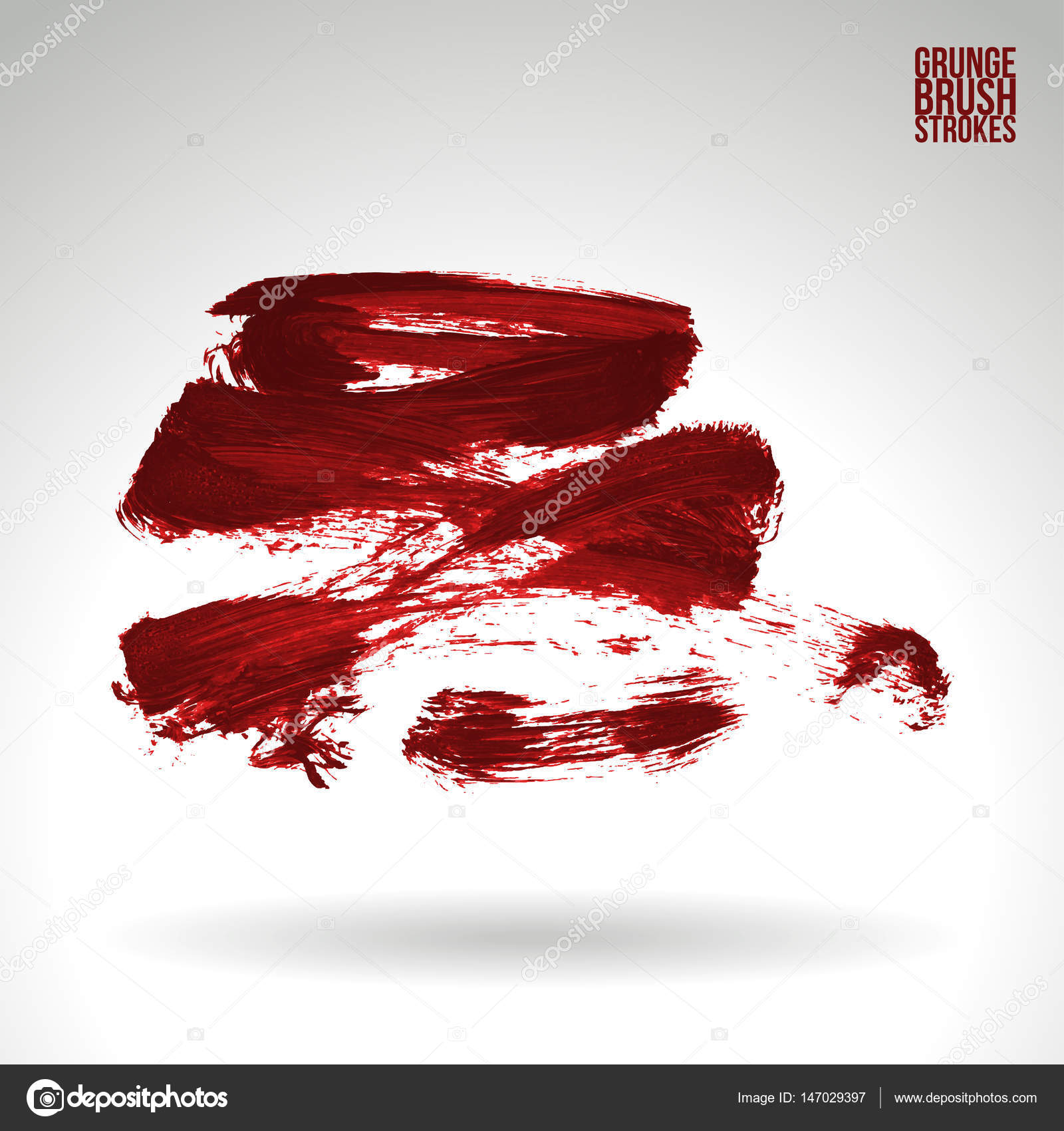 Brush stroke and texture. Grunge vector abstract hand - painted element ...