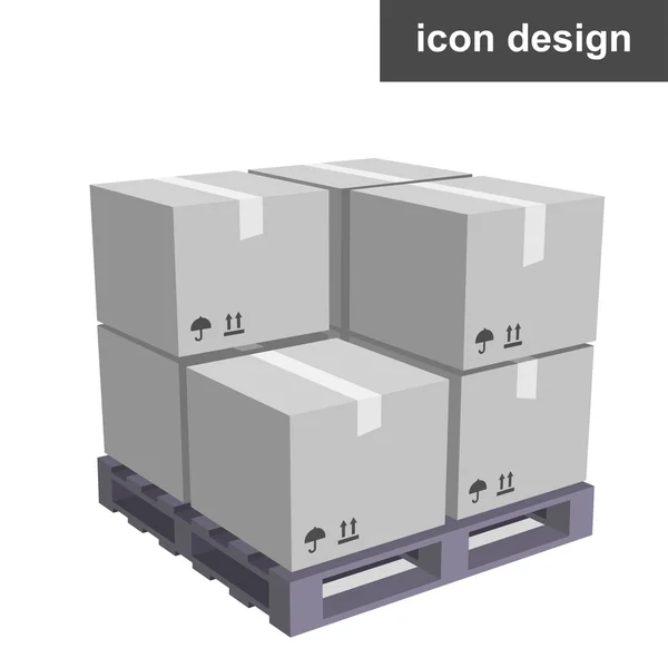 Vector icon cargo boxes pallet Stock Vector Image by ©Yauhen44 #154716268