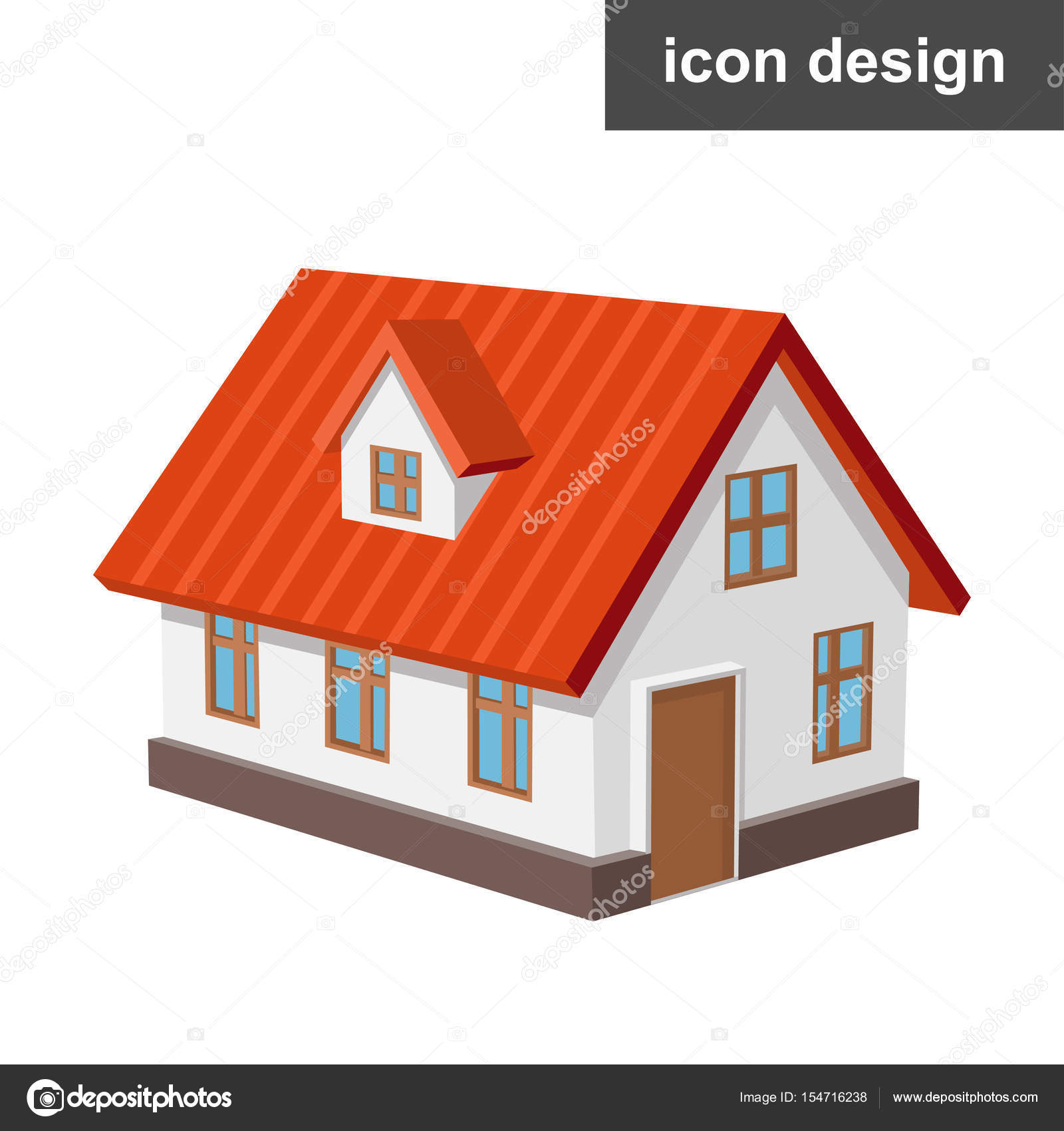 3d Home Vector