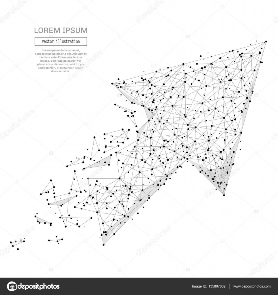 Arrow low poly gray Stock Vector by ©Tohey22 135807802