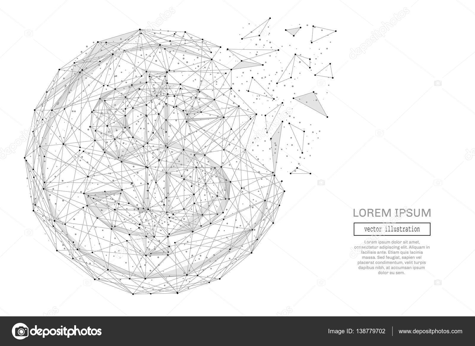 Dollar low poly gray Stock Vector by ©Tohey22 138779702