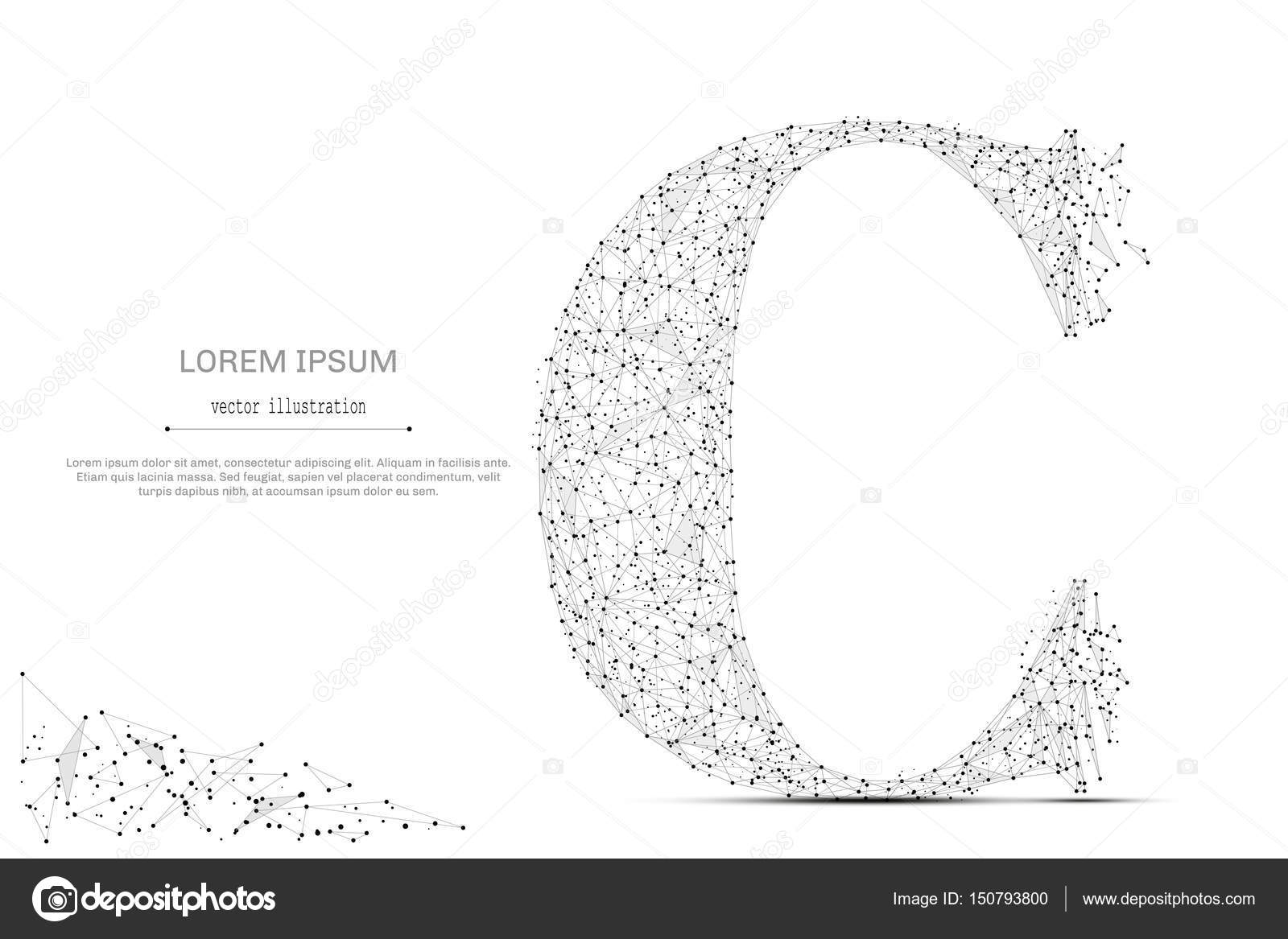 The letter C low poly gray Stock Vector Image by ©Tohey22 #150793800