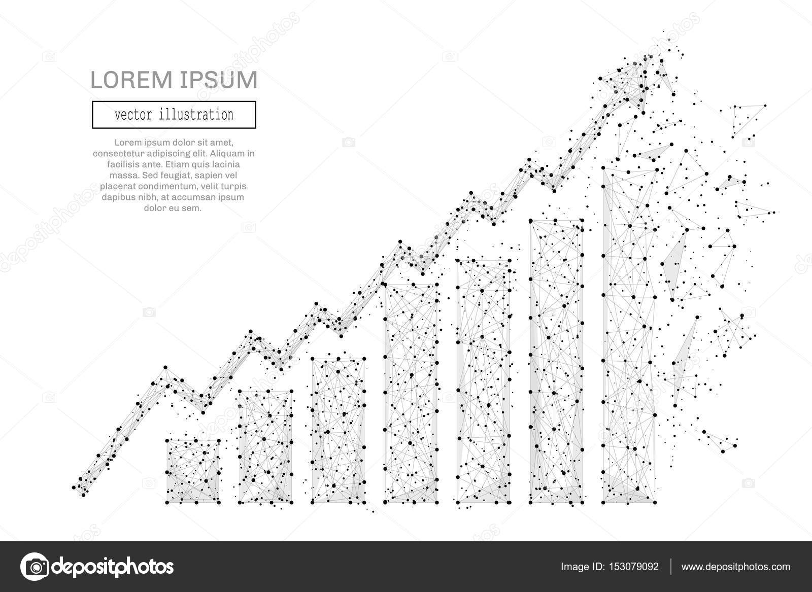 Growth chart low poly blue Stock Vector by ©Tohey22 153079092