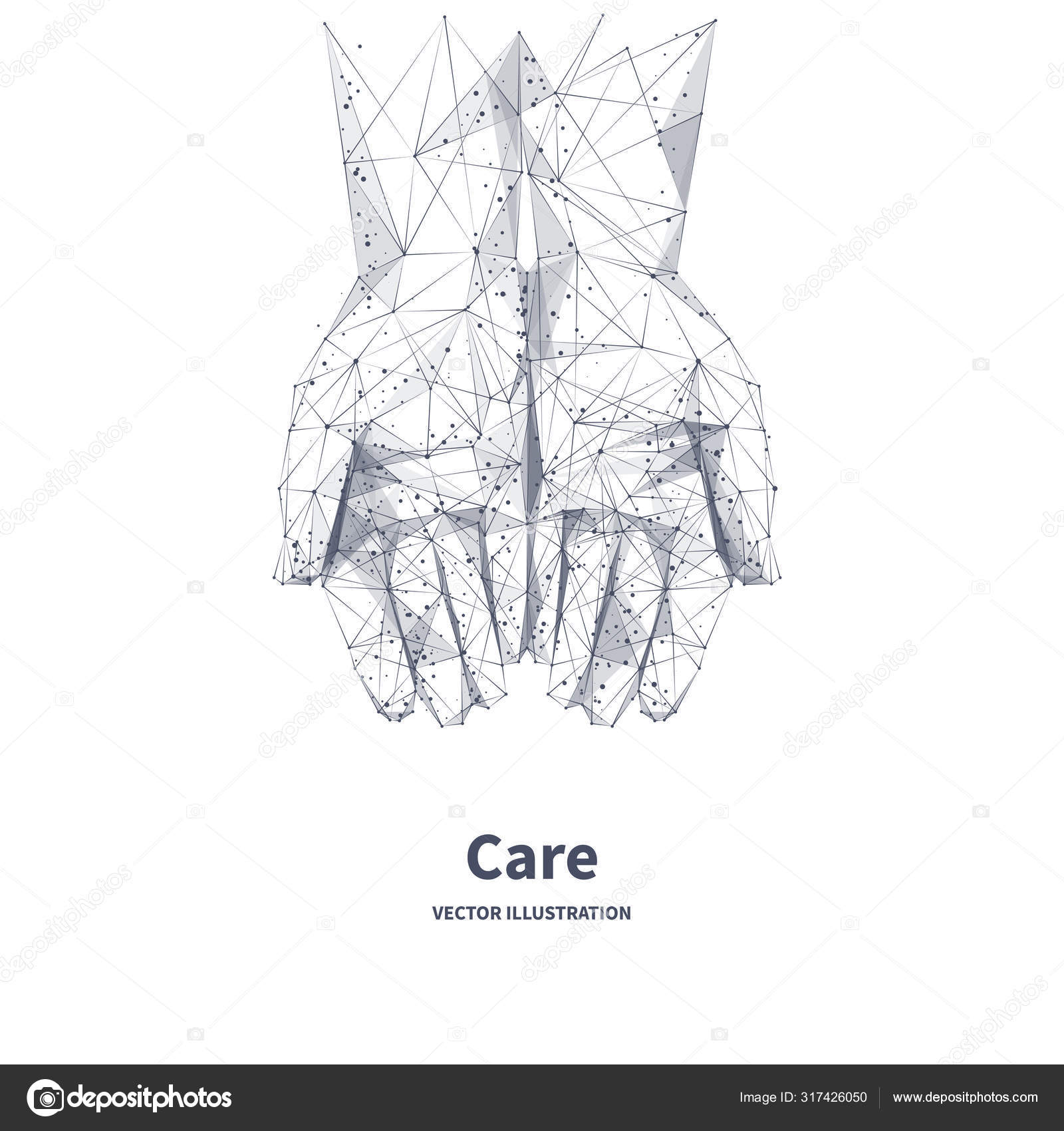 Two hands top view care concept Stock Vector Image by ©Tohey22 #317426050