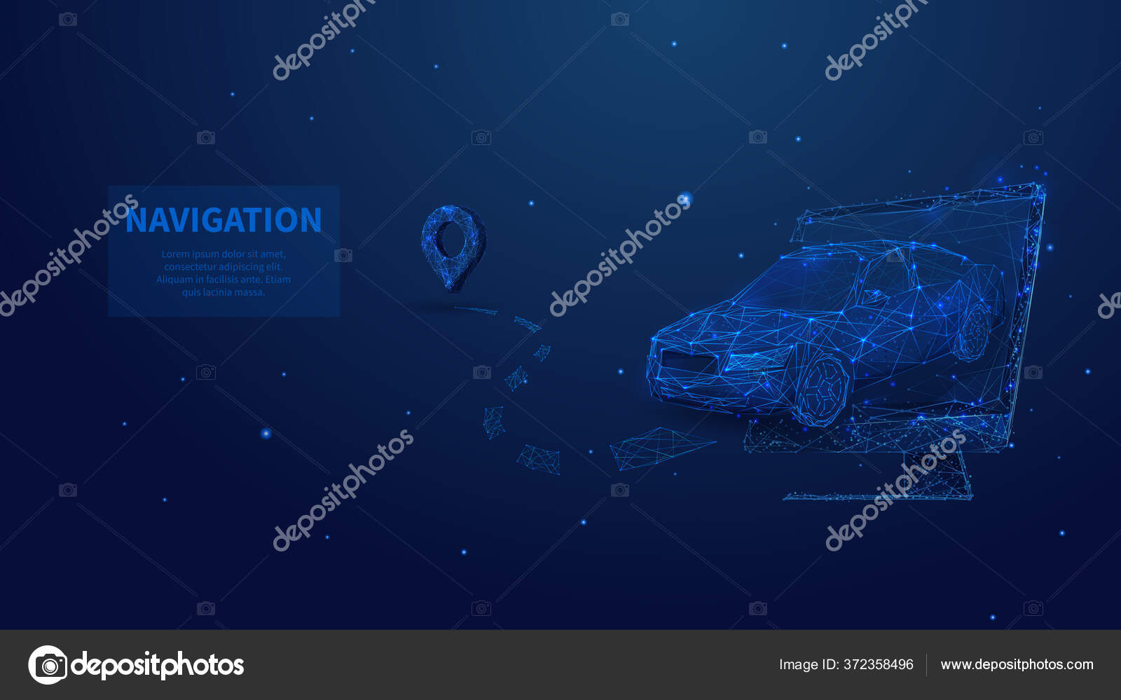Digital wireframe of navigation concept — Stock Vector © Tohey22 #372358496