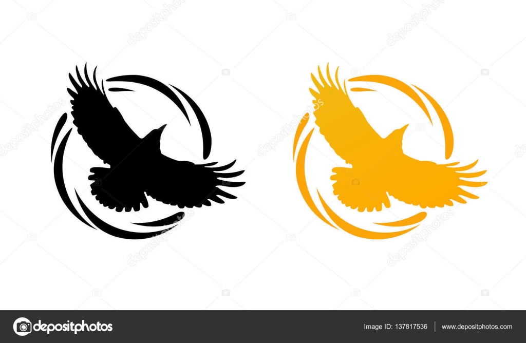 Round Logos with Raven Stock Vector Image by ©moodbringer #137817536