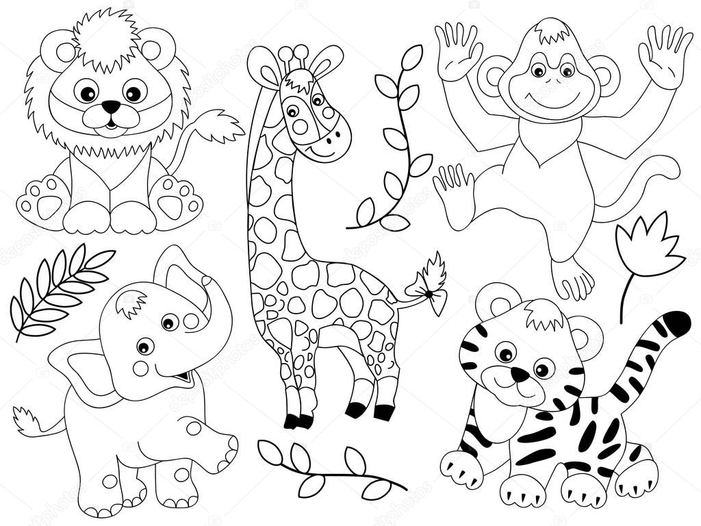 Clipart: baby safari animals | Vector Safari Animals — Stock Vector ... Clipart: baby safari animals | Vector Safari Animals — Stock Vector ...