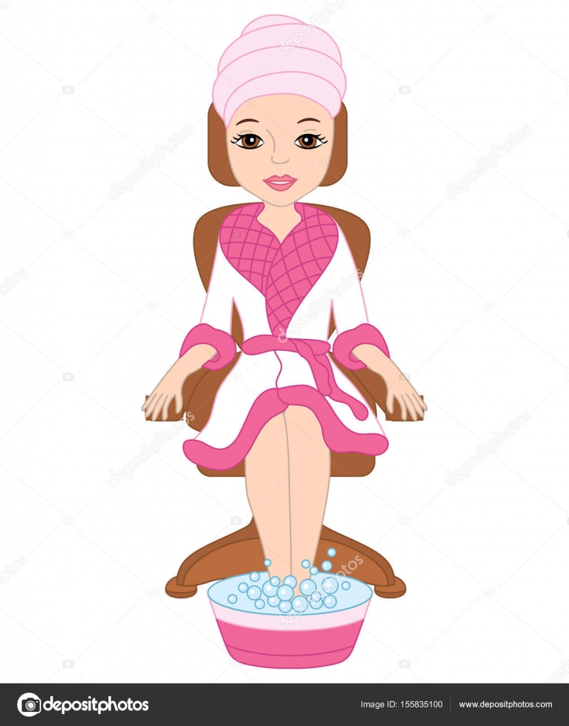 Vector Spa Girl. Spa Girl clipart. Spa Vector Illustration. Stock ...