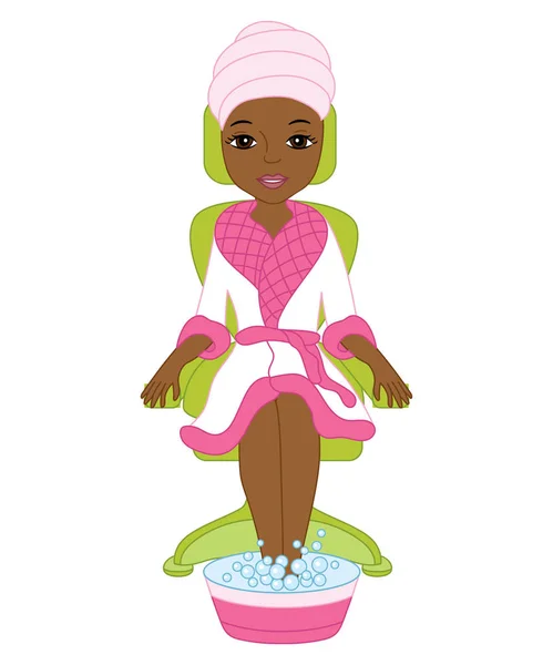 Vector Spa Girl. Spa Girl clipart. Spa Vector Illustration. Stock ...