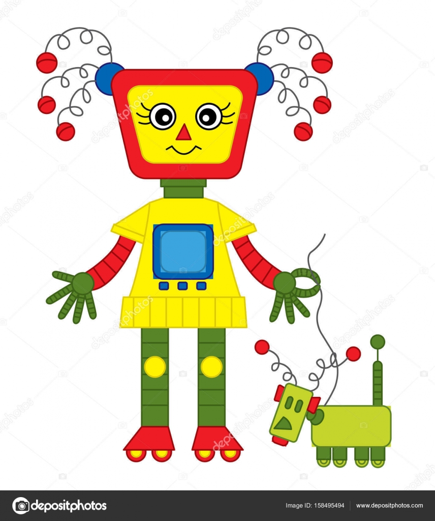 Girl Robot Clipart