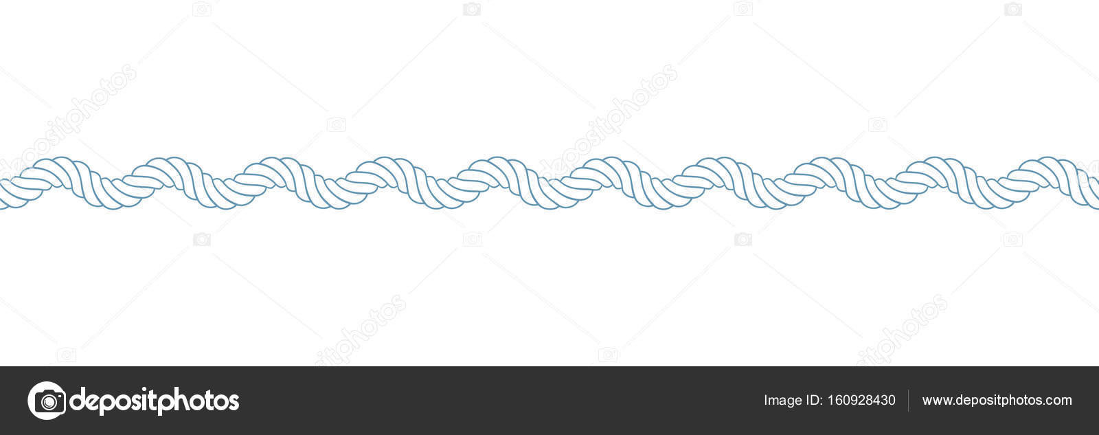 Vector Nautical Seamless Border with Rope. — Stock Vector © marlenes9 ...