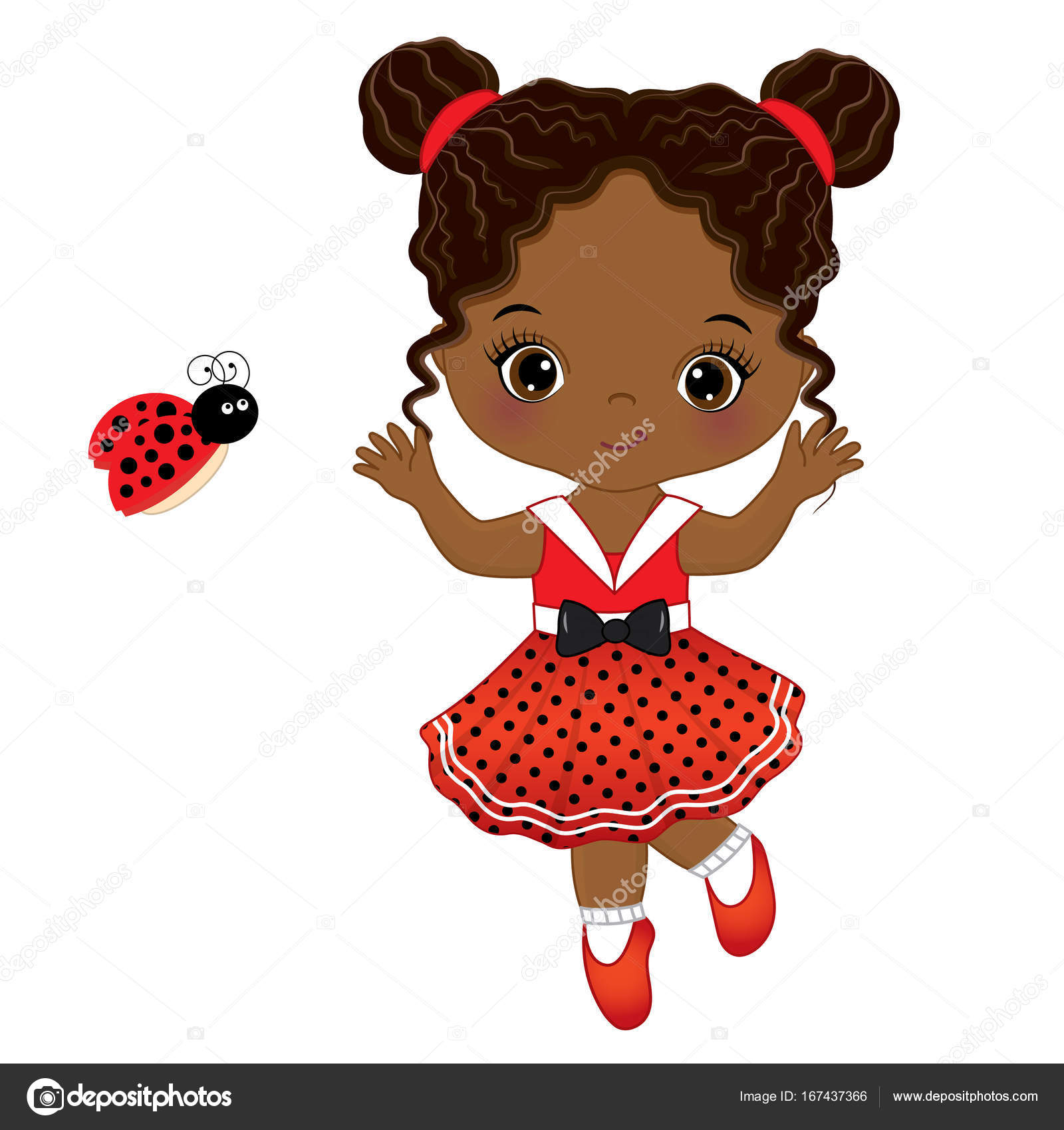 Ladybug Little Igirl Clipart