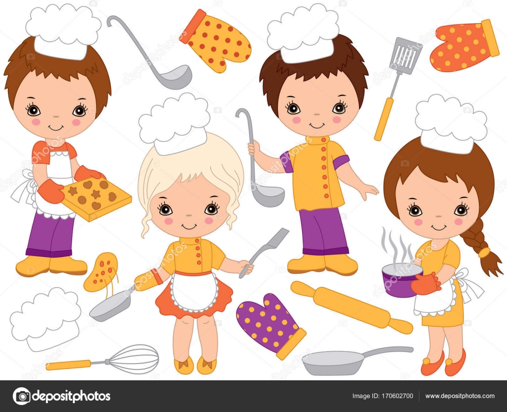 Vector Cute Little Chefs Stock Vector Image by ©marlenes9 #170602700
