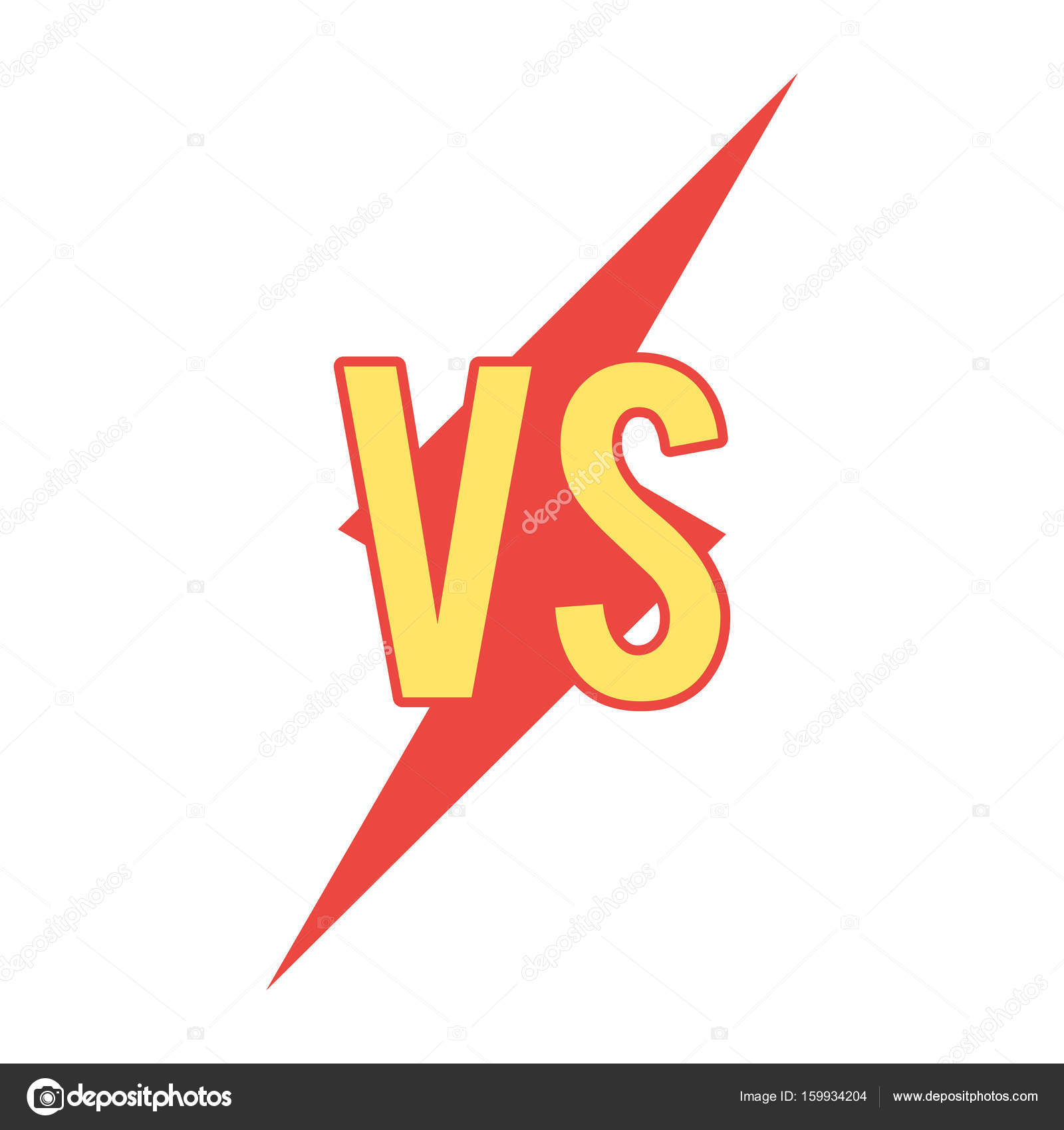 Versus signo en forma de flash Stock Vector by ©EgudinKa 159934204