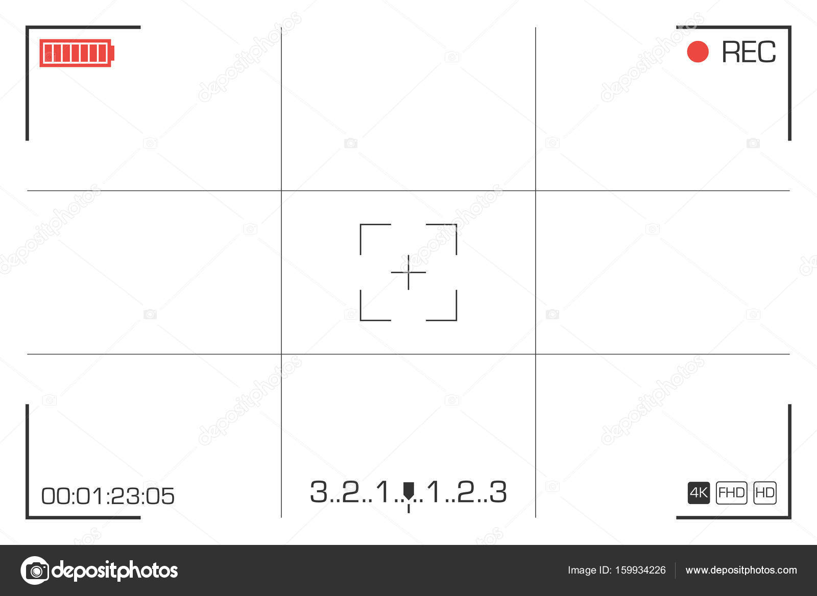 Video camera focusing screen Stock Vector Image by ©EgudinKa #159934226